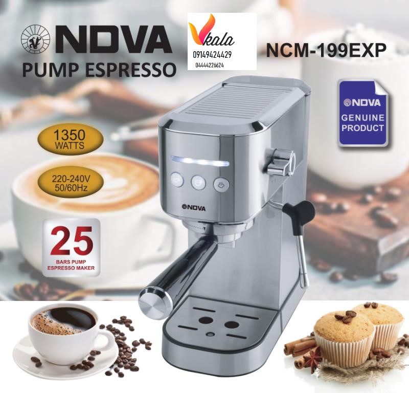 اسپرسوساز ۲۵ بار ندوا مدل Ndva NCM-199EXP را - فروشگاه ویان کالا